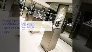 Luxury Champagne Gold Jewelry Store Display Fixtures