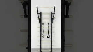 Multi-Functional Swedish Ladder Wall Bars, Heavy Duty Thickened Steel Frame, Home Studio Pilates & R