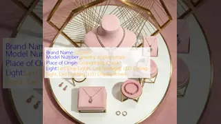 Luxury Pink Velvet and Gold Jewelry Display Stand
