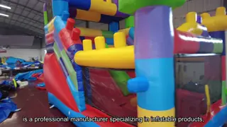Commercial Building Block Bouncy Castle for Rental Business