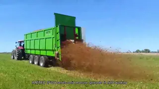 IMETEC Tractor Trailed Solid Manure Spreader Working in Farm | 2FGH Series Fertilizer Spreader