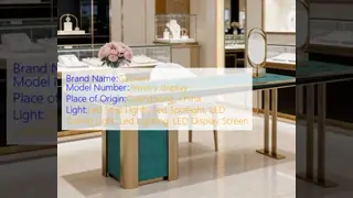 Luxury LED Jewelry Display Case Custom Retail Showcase