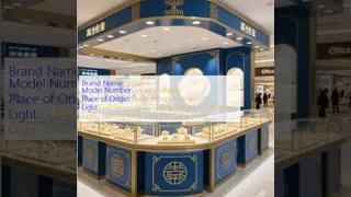 Luxury Glass Jewelry Showcase with LED Lighting