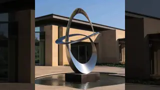 Custom Abstract Stainless Steel Sculpture for Outdoor Water Pool Art
