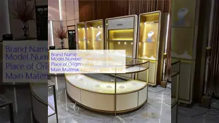 Custom Stainless Steel Jewelry Display Cabinet for Retail
