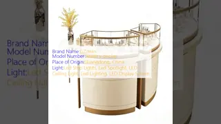 Luxury Curved Jewelry Display Case for Retail Stores
