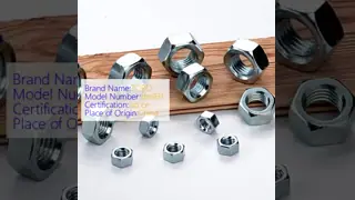 High Strength Zinc Plated Hex Nuts Industrial Fasteners