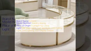 Luxury Curved Jewelry Display Counter for Retail Stores