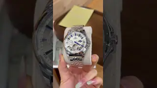 Men's Moon Phase Open Heart Watch Blue Accents | Wholesale Custom OEM In Stock