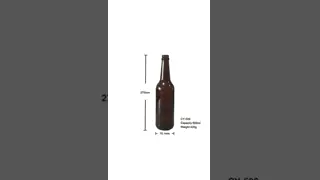 500ml Glass Beer Bottle (420g) with Crown Finish | Amber & Flint Options