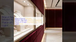 Luxury Jewelry Store Design Burgundy Velvet Display Units