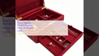 Luxury Red Quilted Leather Jewelry Box Organizer