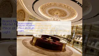 Luxury Jewelry Display Counter Custom Gold Showcase