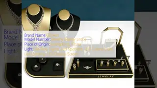 Luxury Black Velvet and Gold Jewelry Display Stand Set