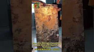 Flexible stone wall     panel