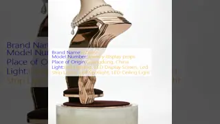 Luxury Rose Gold Necklace Display Stand for Jewelry Stores