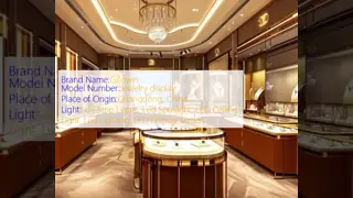 Luxury Gold Jewelry Display Case for High End Boutiques