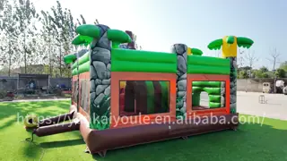 Commercial Dinosaur Bounce House Slide Rental Combo