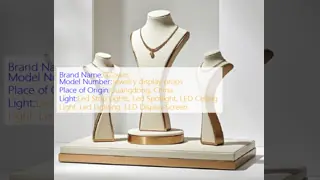 Luxury Beige Velvet Jewelry Display Set for Retail Stores
