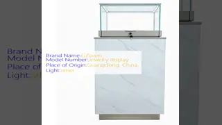 Luxury Jewelry Display Case with LED and Marble Base