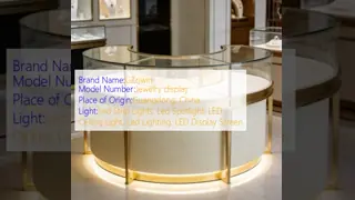 Luxury Curved Jewelry Display Case with LED Lighting