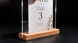Acrylic Table Menu Display Stand