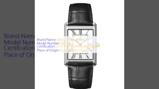 Vintage Square Dial Couple Watch Set Genuine Leather