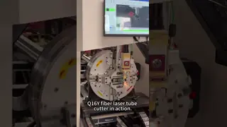 45° Miter Cutting Galvanized Square Tube | Q16Y Fiber Laser Tube Cutter