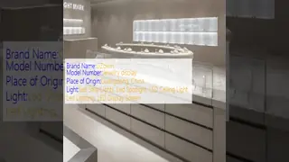 Luxury Minimalist Curved LED Jewelry Display Showcase