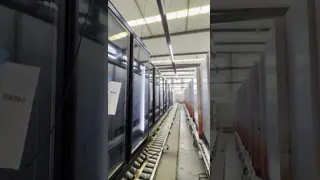 Vertical Display Chiller Assembly Line Inspection Video