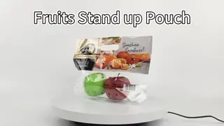 Custom Fruit Packaging Bags Food Grade Zipper Pouches