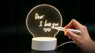 Acrylic Erasable Message Board LED Night Light