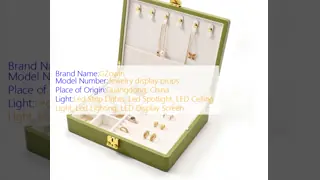 Luxury Green Leather Jewelry Organizer Storage Case