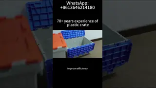 Plastic Moving Crate with Attached Lid | Nestable Design for Efficient Storage & Logistics