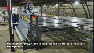 D&T Block and Sheet Sponge Compression Roll Packaging Machine for Automated Mattress Machinery - Cus