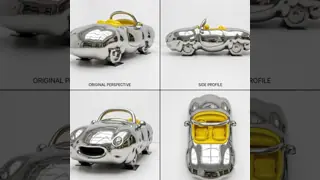 stainless steel car sculpture