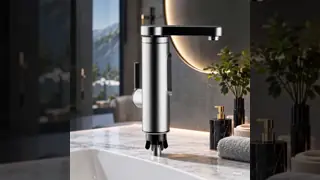 Instant Hot Water Tap with LED Display for Bathroom