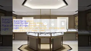 Luxury Jewelry Island Display Case with LED Lighting