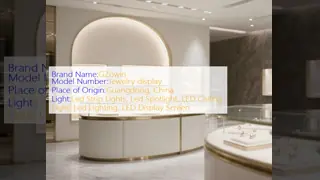 Luxury Curved Jewelry Display Counter with LED Lighting