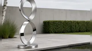 Custom Mirror Polished Stainless Steel Infinity Loop Sculpture