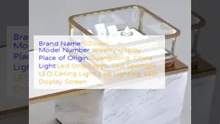 Luxury Marble Jewelry Display Table with LED Lighting