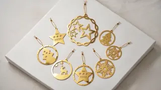 Mirror Gold Acrylic Christmas Tree Hanging Decor