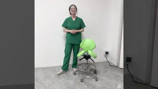 Twin Saddle Ergonomic Dental Stool | Adjustable PU Medical Rolling Chair IntroductionST33