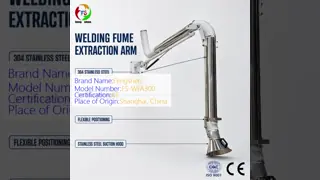 Industrial Welding Fume Extraction Arm Stainless Steel 150mm