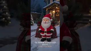 Small Outdoor Santa Claus LED Motif Light | Waterproof Commercial Christmas Display for Mall & Park