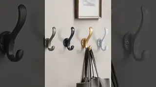 Modern minimalist wall-mounted hooks for clothing, drilling-fixed, suitable for bedrooms, bathrooms,
