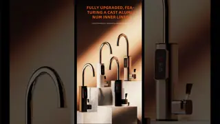 LED Temperature Display Electric Heating Faucet with 3400W Power for 24 Hour On Demand Hot Water