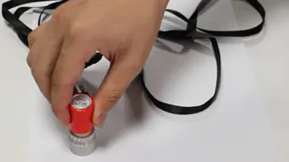 HFB Round Flash Stamp, Pre-Inked Custom Office Seal Stamper for Business