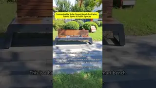 Smart Solar Bench Wireless Charging Outdoor Seating