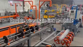 Full automatic single wire/double wire chain link fence machine